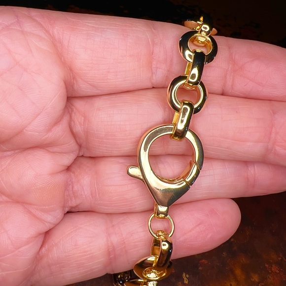 Clovis & Me | Jewelry | 24k Gold Filled Heavy Round Chain Bracelet With ...